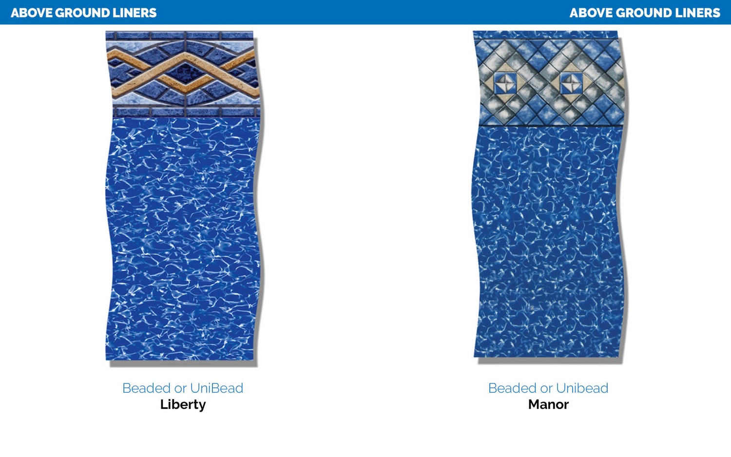 Ventura above ground pool liner (hooked)